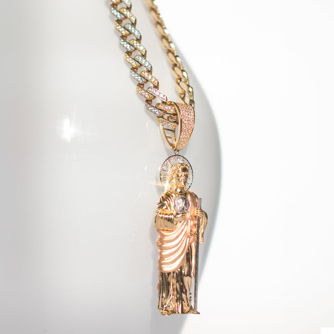 Mónaco Link 2 tone White and yellow 14k gold – Joyerias El Ruby