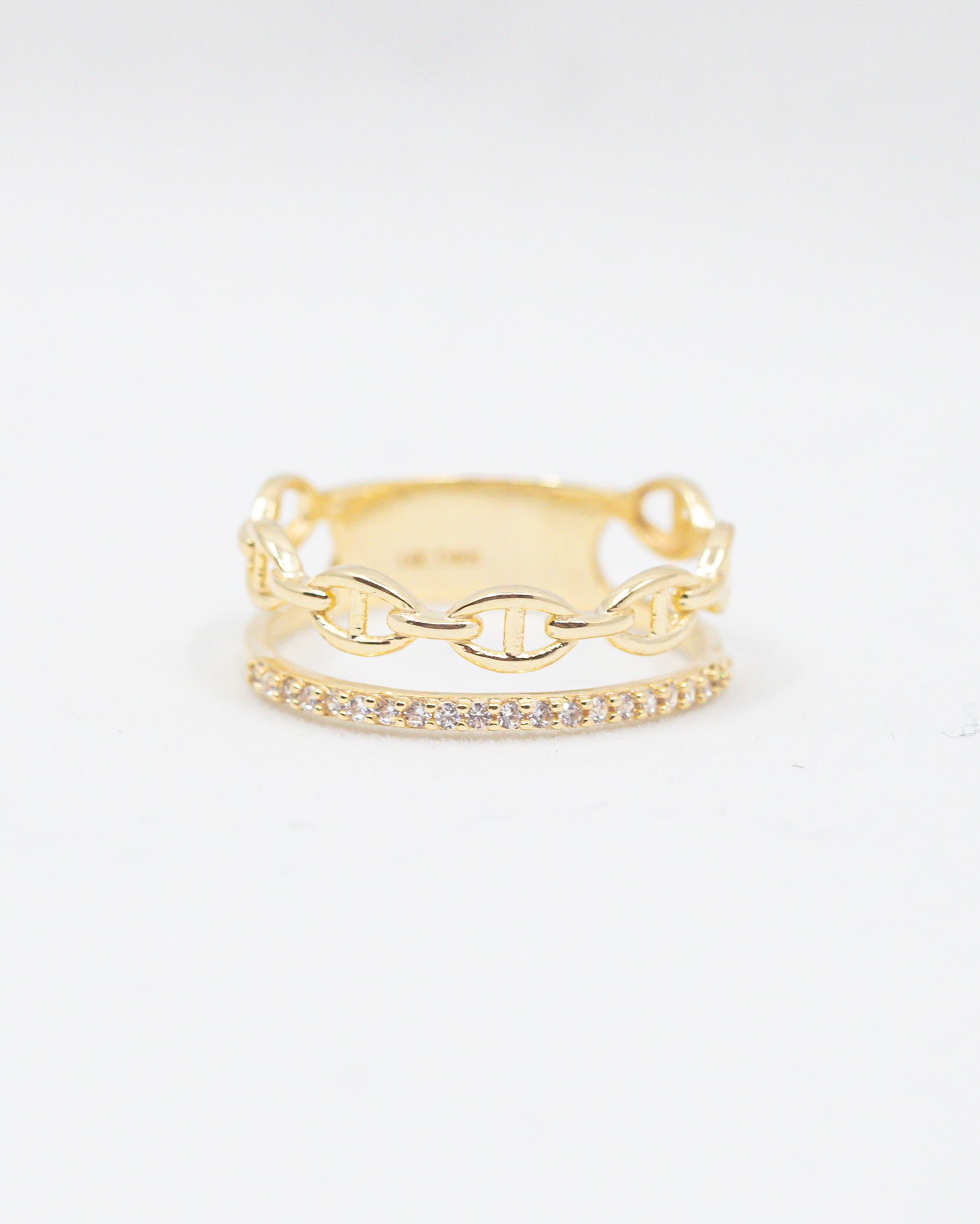 Gucci Link Ring 14K Gold / CZ – Joyerias El Ruby